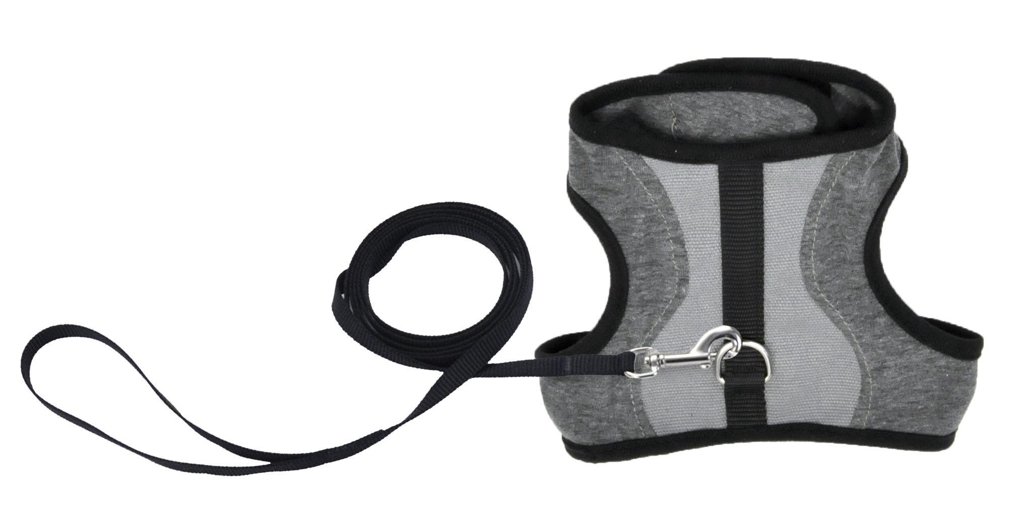 Coastal® Adjustable Cat Wrap Harness with 6' Leash, GREY ...